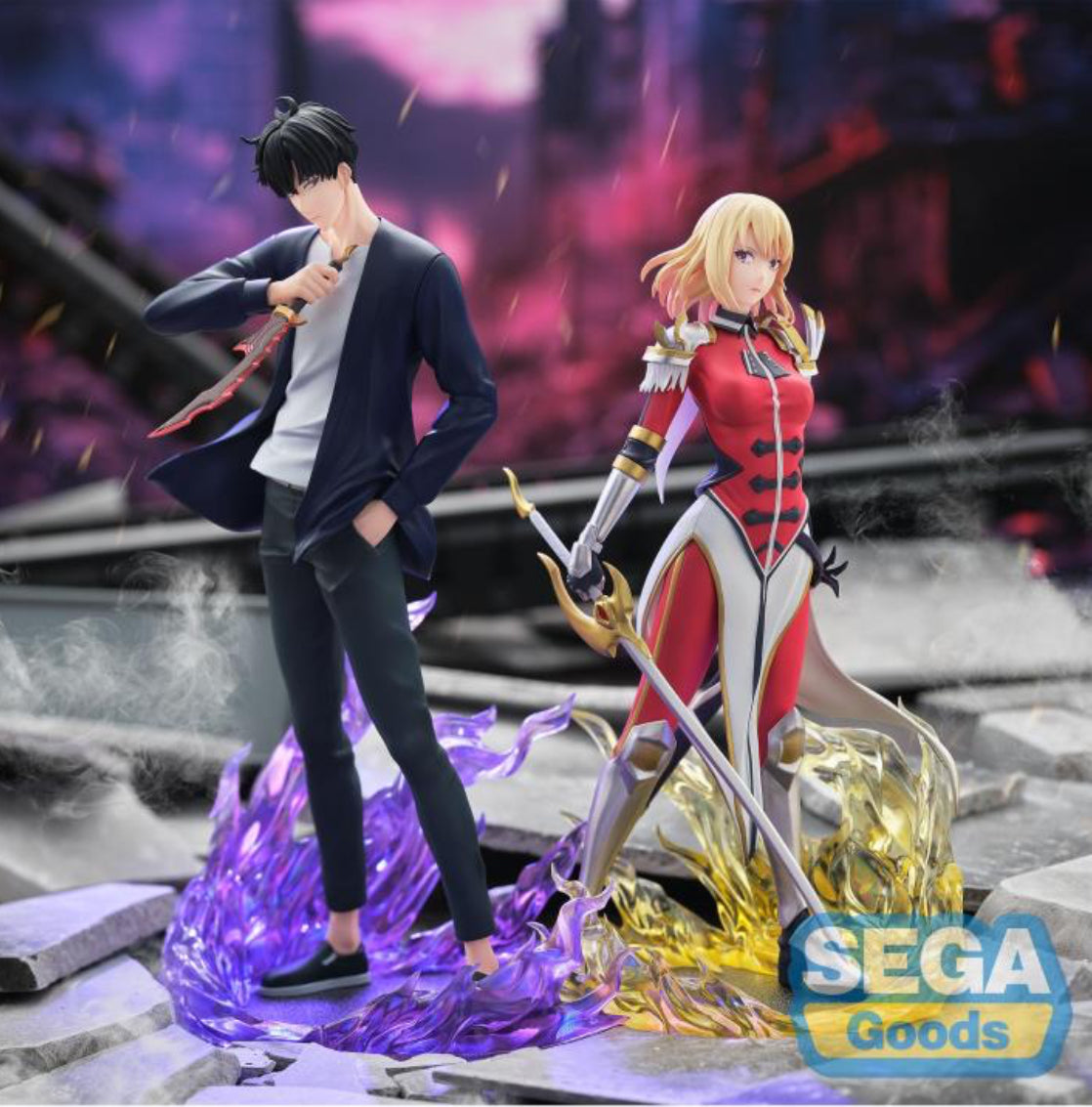 Solo Leveling Sung Jinwoo and Cha Hae-in Xross Link Figure Bundle BY S ...